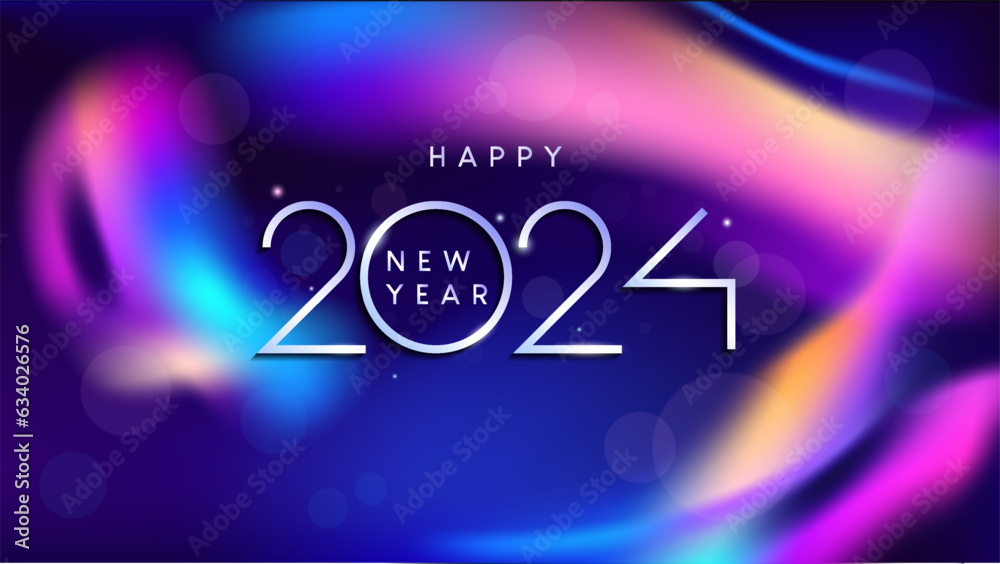 2024, new year celebration 2024, happy new year. Welcome 2024. design ...