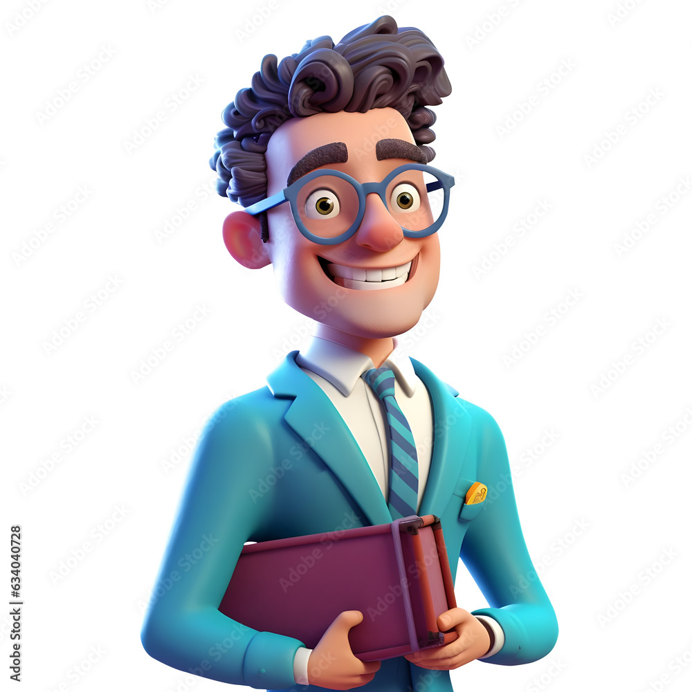 Confident 3d young Lawyer Character Illustration, Attorney, solicitor ...