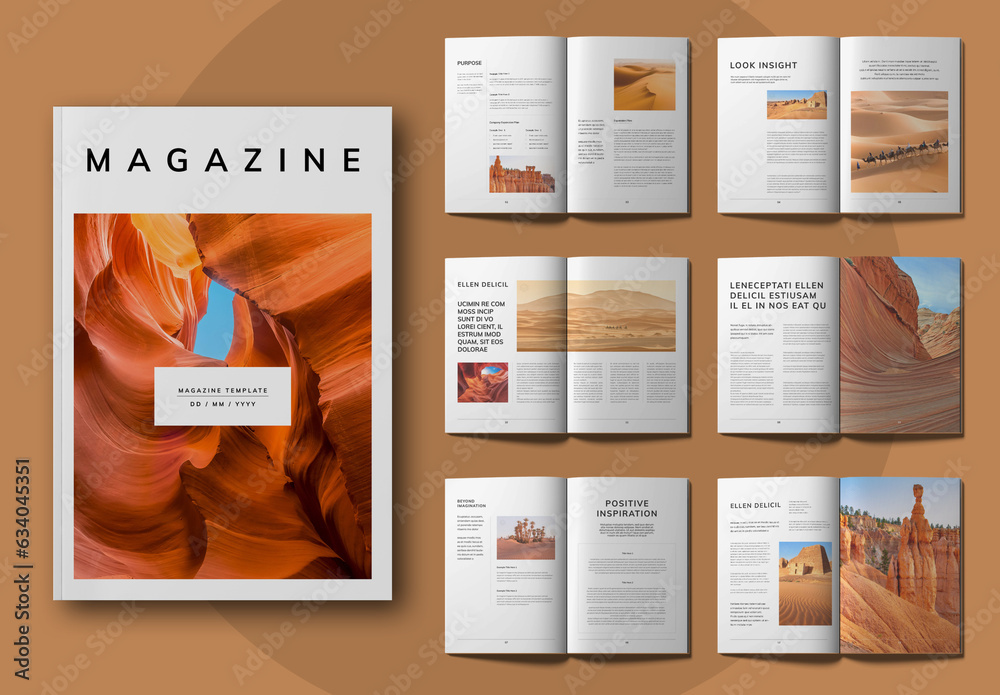 Magazine Layout Stock Template | Adobe Stock