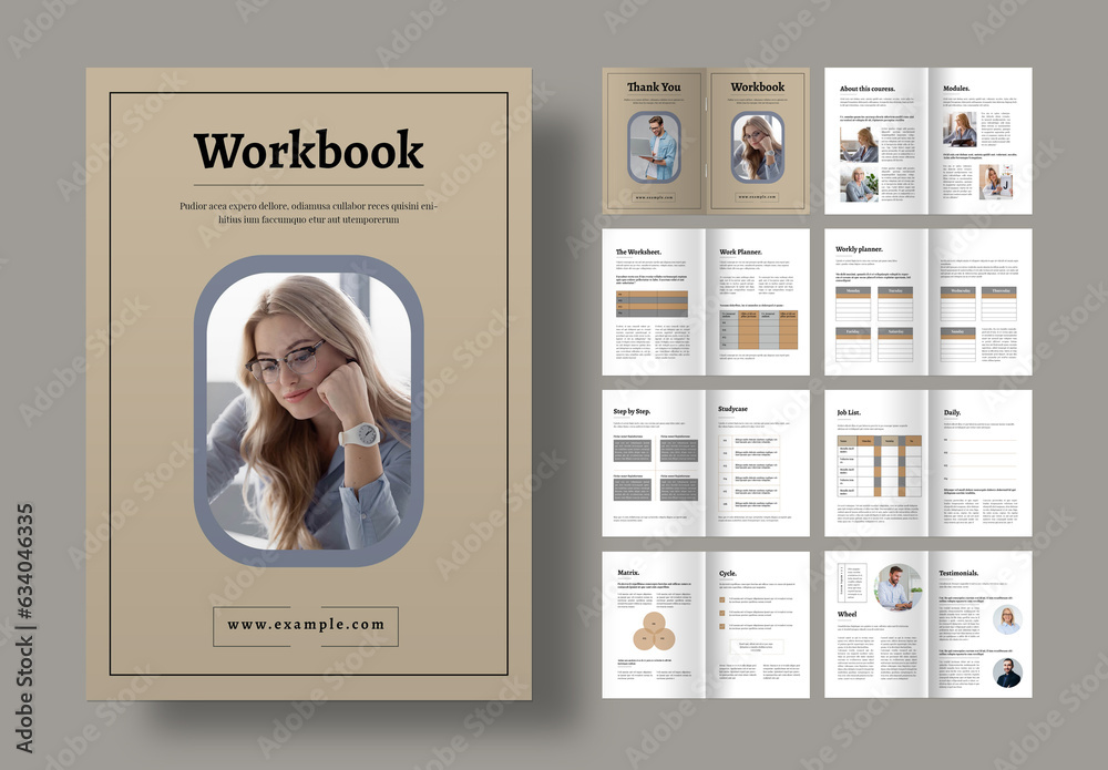 Workbook Layout Stock Template | Adobe Stock