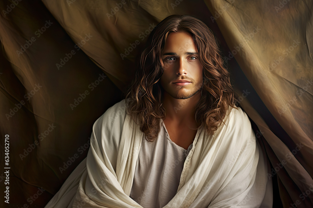Jesus as a teenager, geneative ai Stock Illustration | Adobe Stock