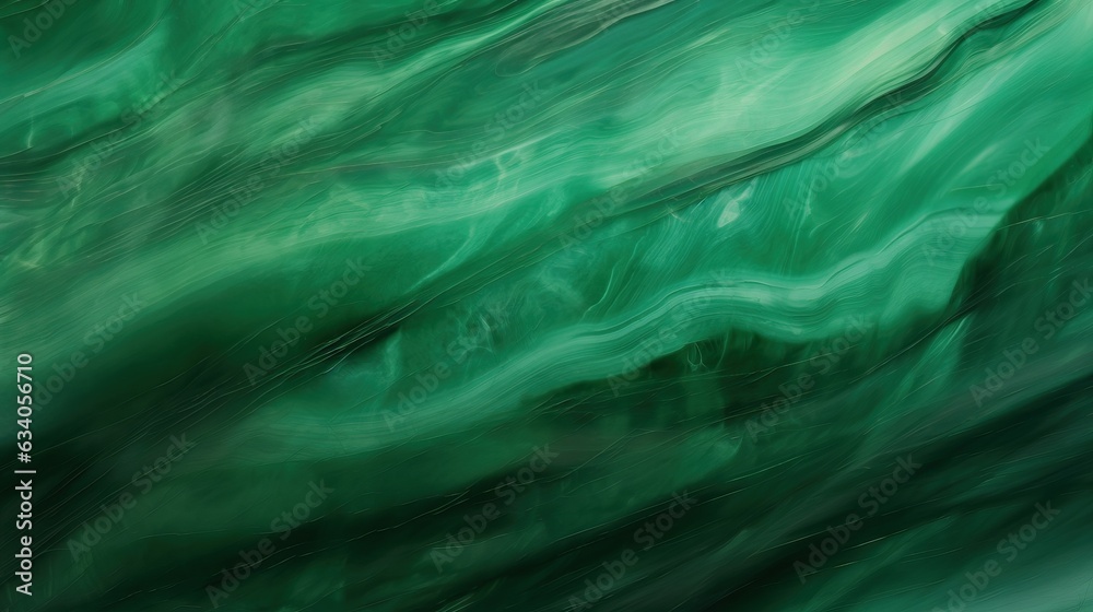 Abstract flowing background of jade stone texture in rich green colours ...