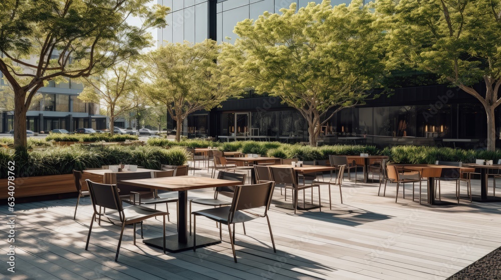 outdoor plaza of a contemporary downtown office building outdoor ...