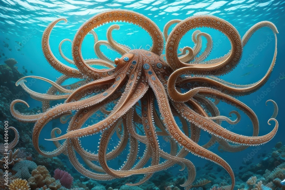 Fairy tale Octopus Under Sea Creatures Animals Octopus Natural Tentacle ...