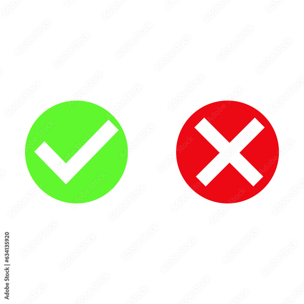Approve check mark icon in flat design on white background Stock Vector ...