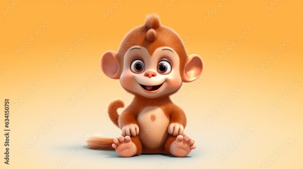 cute baby monkey clipart concept design clipart high.Generative AI ...
