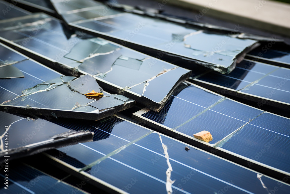 background texture of broken solar panels Stock 写真 | Adobe Stock
