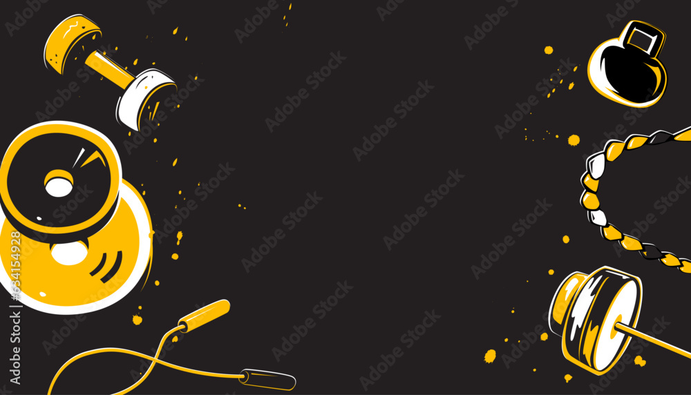 Weight lifting abstract background design. Sports concept Stock Vector ...