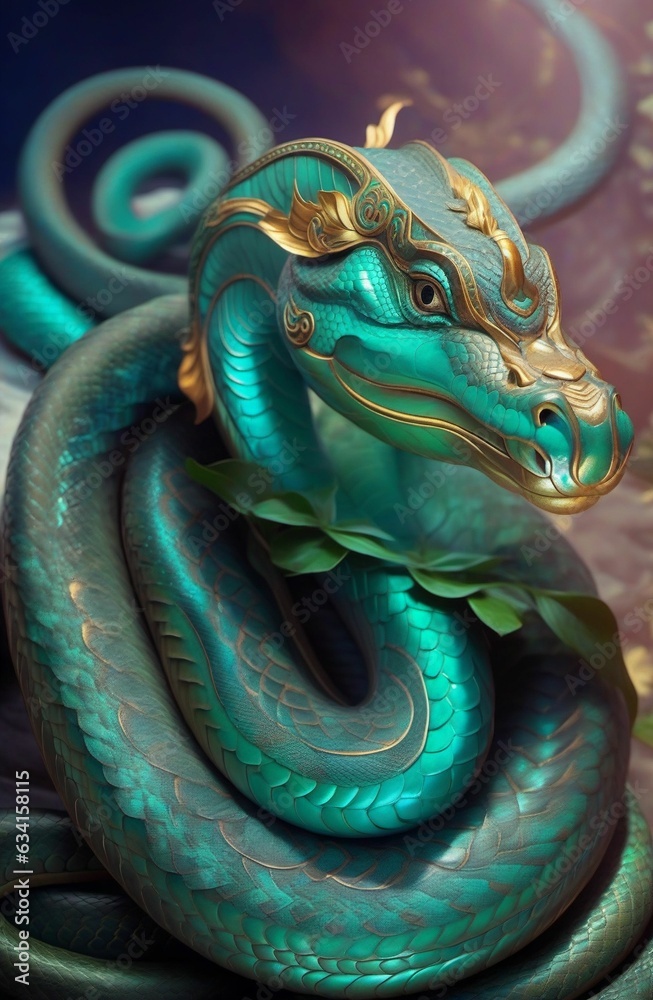 Naga - A serpent-like creature that is often depicted with the head of ...