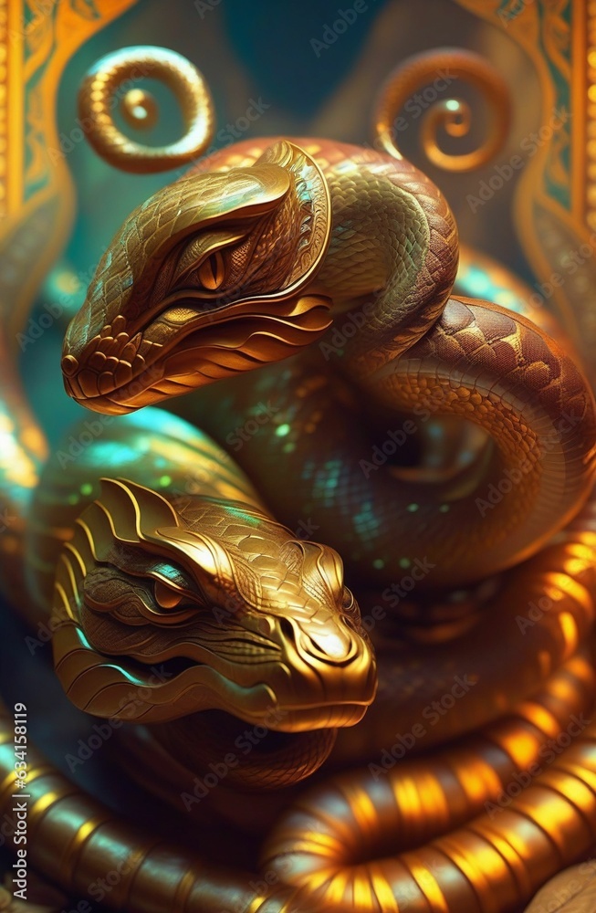 Naga - A serpent-like creature that is often depicted with the head of ...