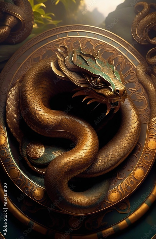 Naga - A serpent-like creature that is often depicted with the head of ...