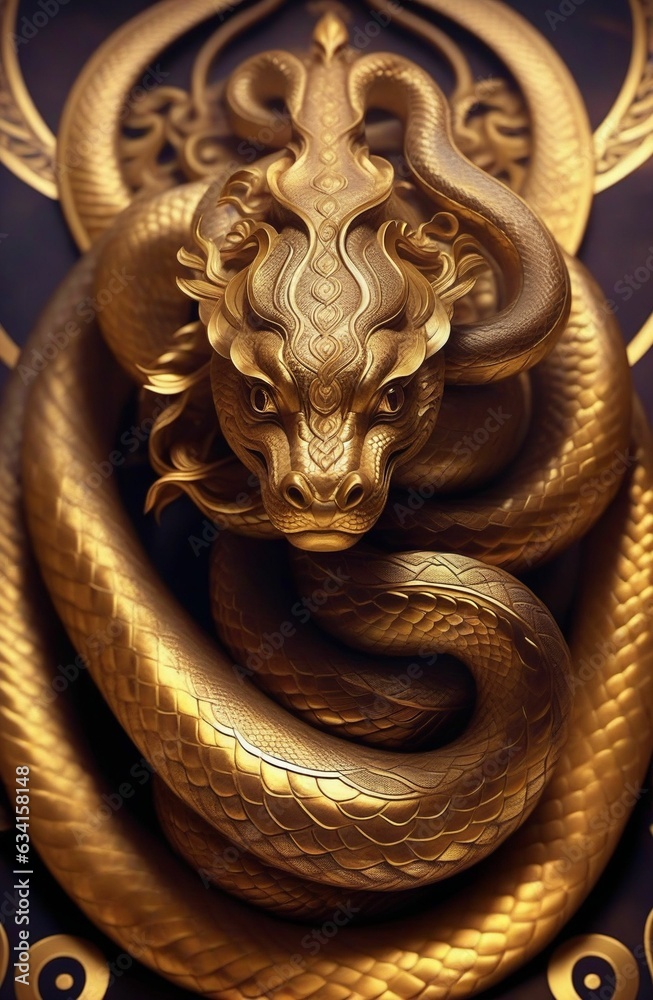 Naga - A serpent-like creature that is often depicted with the head of ...