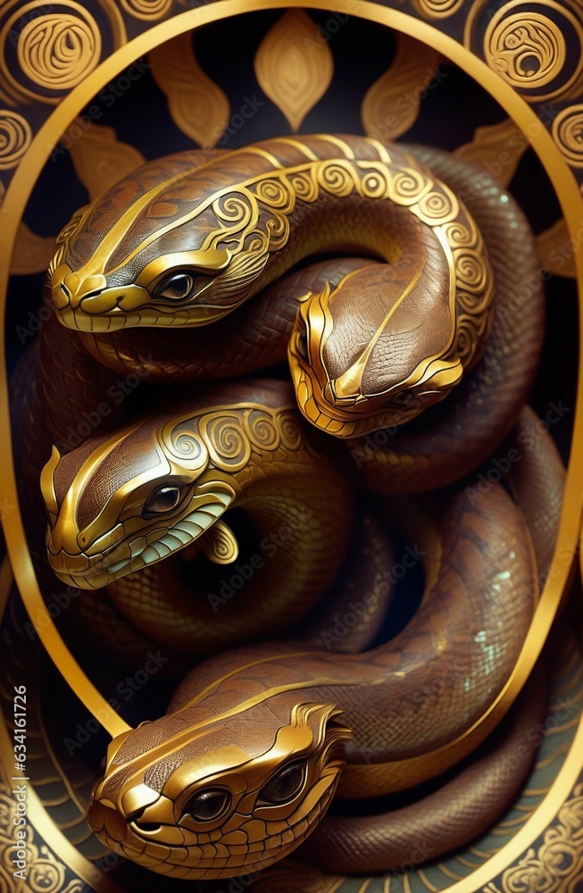Naga - A serpent-like creature that is often depicted with the head of ...