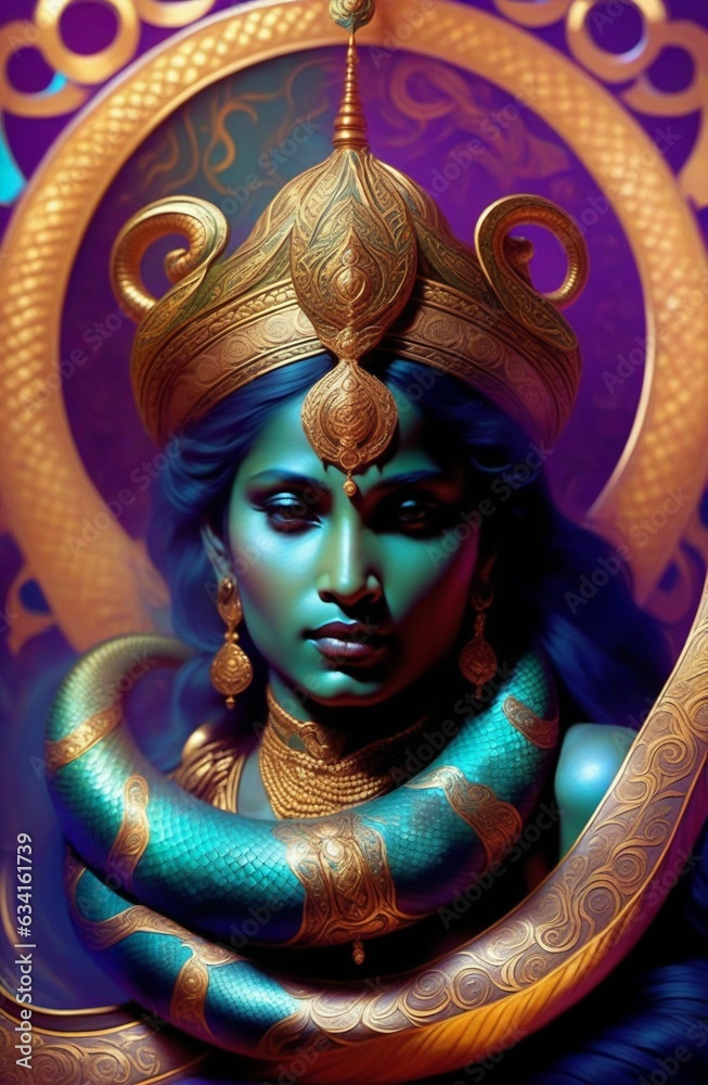 Naga - A serpent-like creature that is often depicted with the head of ...