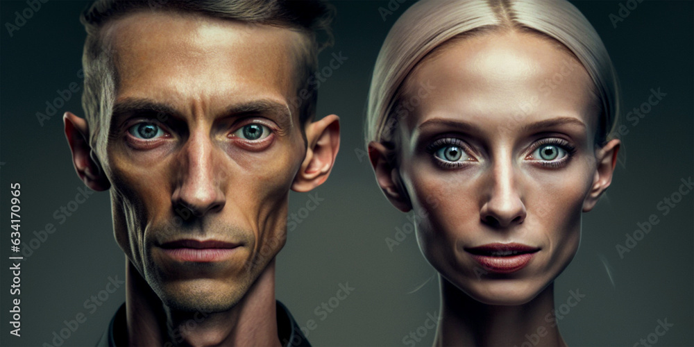 Characters with unique and distinctive features, including long necks ...