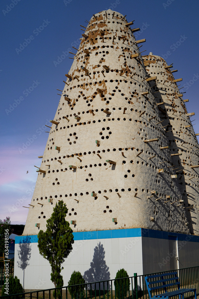 Traditional Egyptian dovecote where pigeons are breaded The dovecote is ...