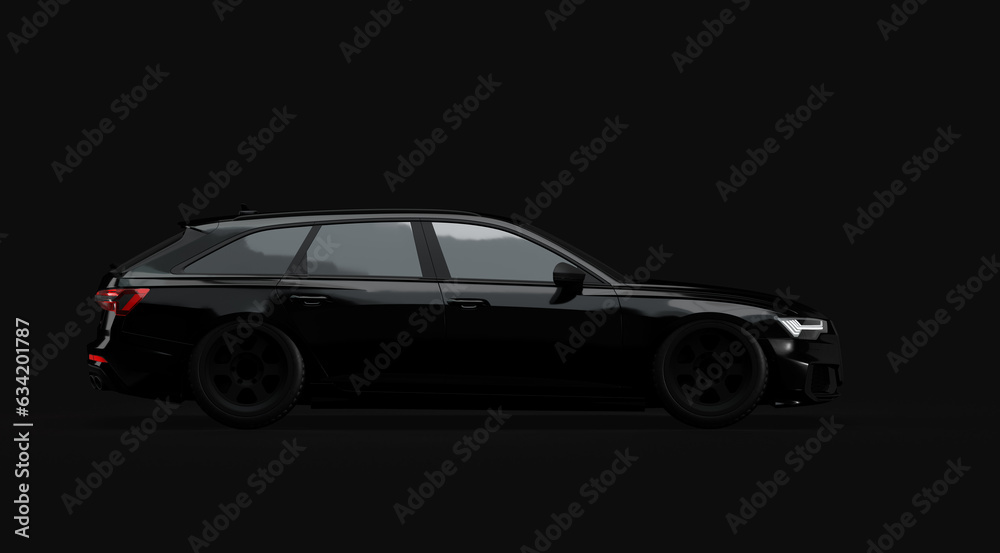 Audi rs6 avant car. 3d render on audi, cars, speed, movement. Black ...