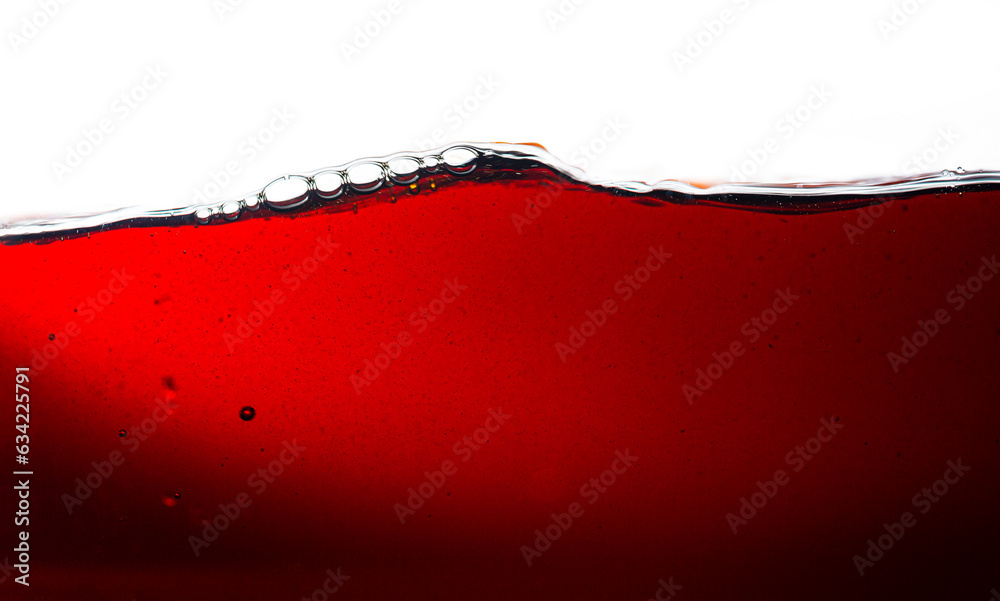 Macro cola drink isolated white background,Side view background of ...