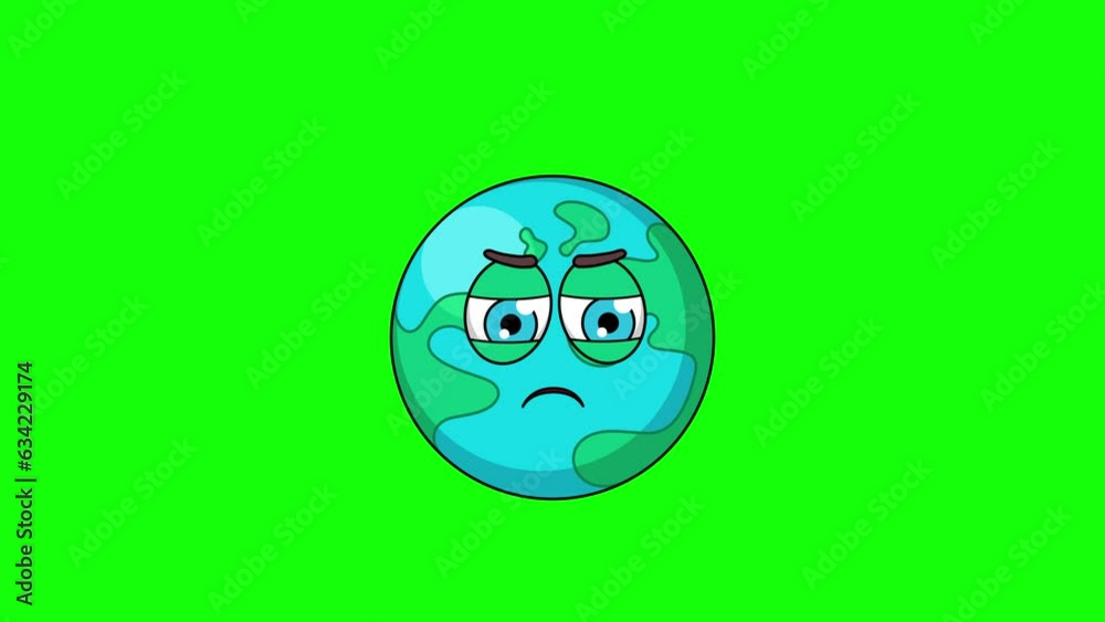 Angry emoticon of earth character, loop animation emoji Stock Video ... Angry emoticon of earth character, loop animation emoji Stock Video ...