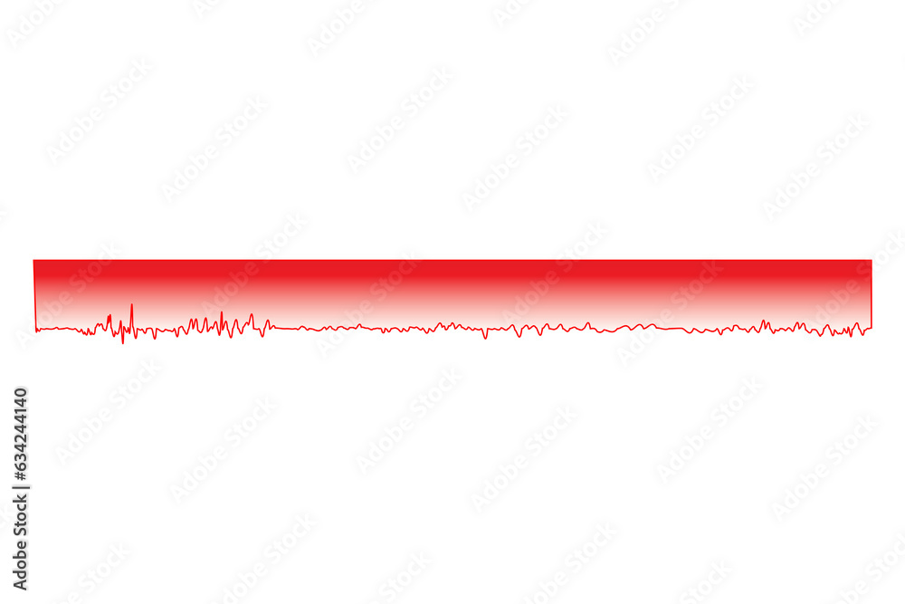 Digital png illustration of heartbeat monitor chart in red on ...