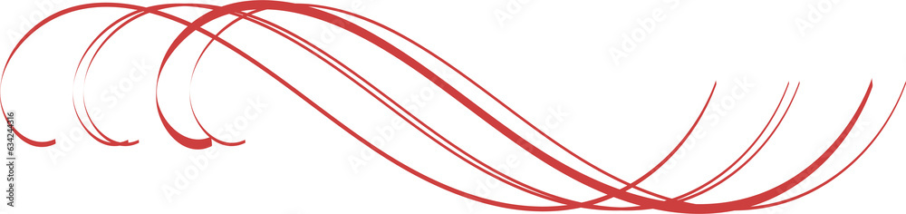 Digital png illustration of red curvilinear lines on transparent ...