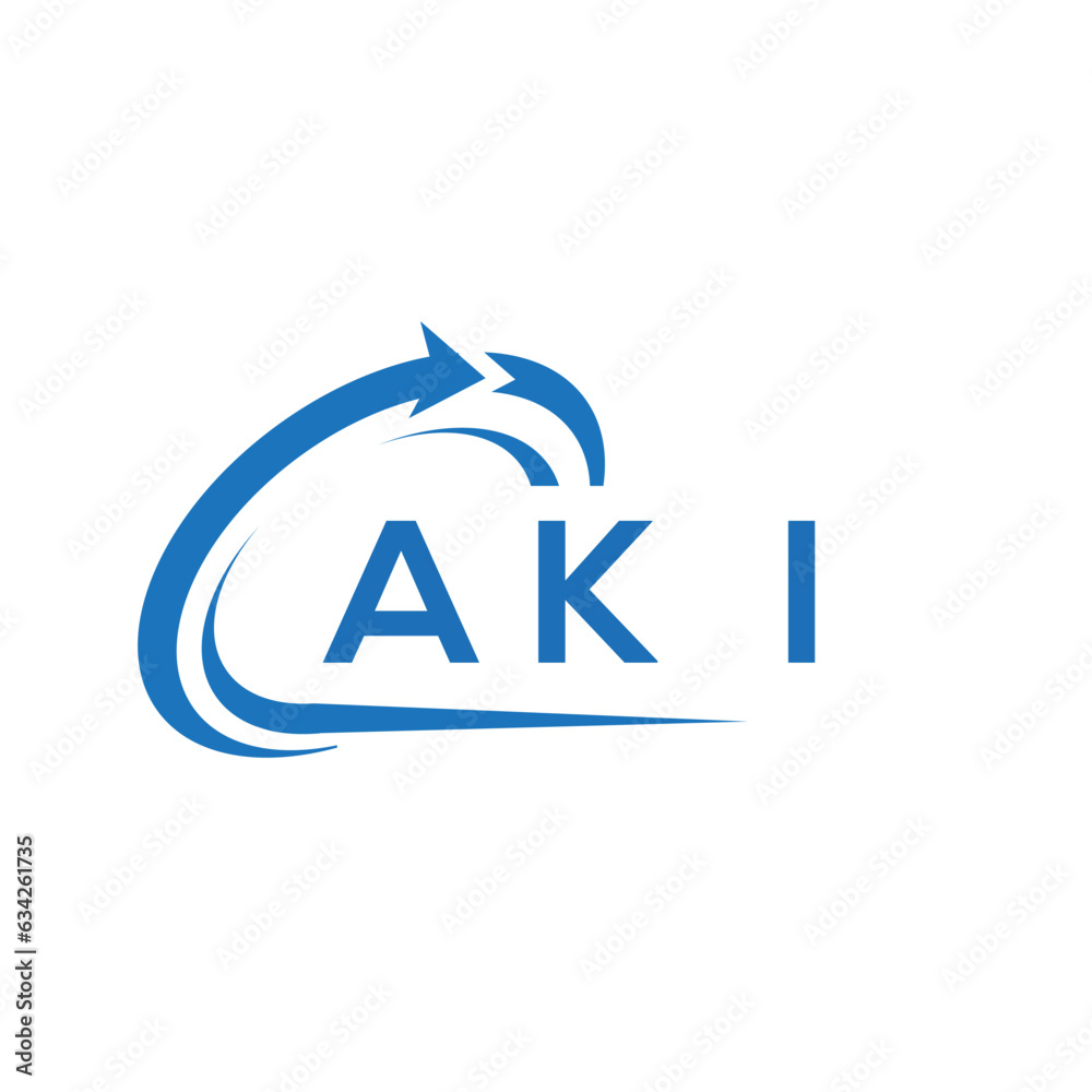 AKI letter logo design on white background. AKI creative initials ...