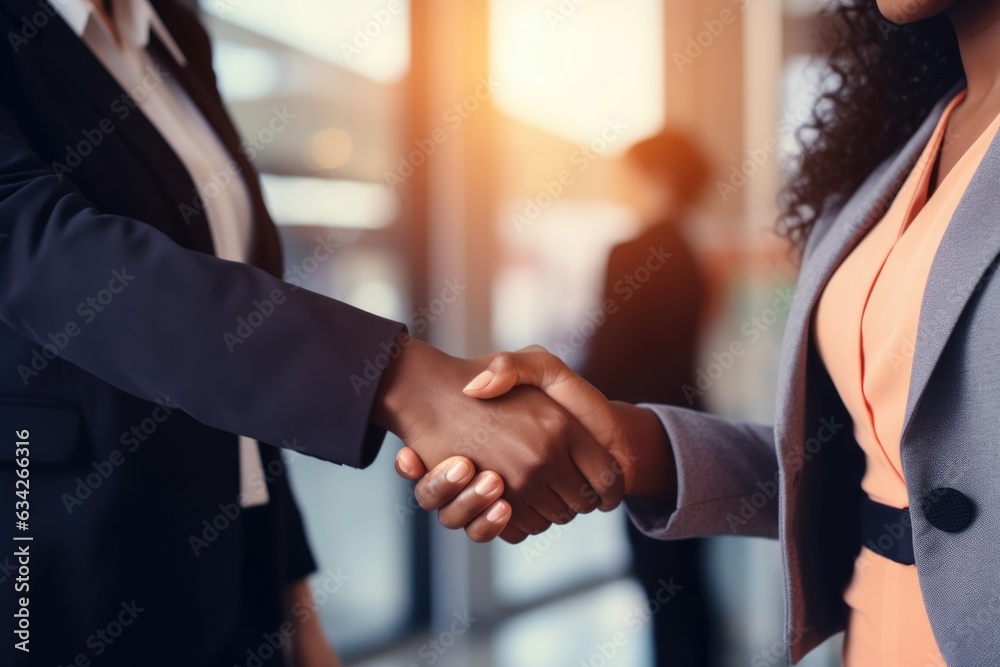A Close Up Of Two People Shaking Hands. Gestures Of Respect, The Power ...