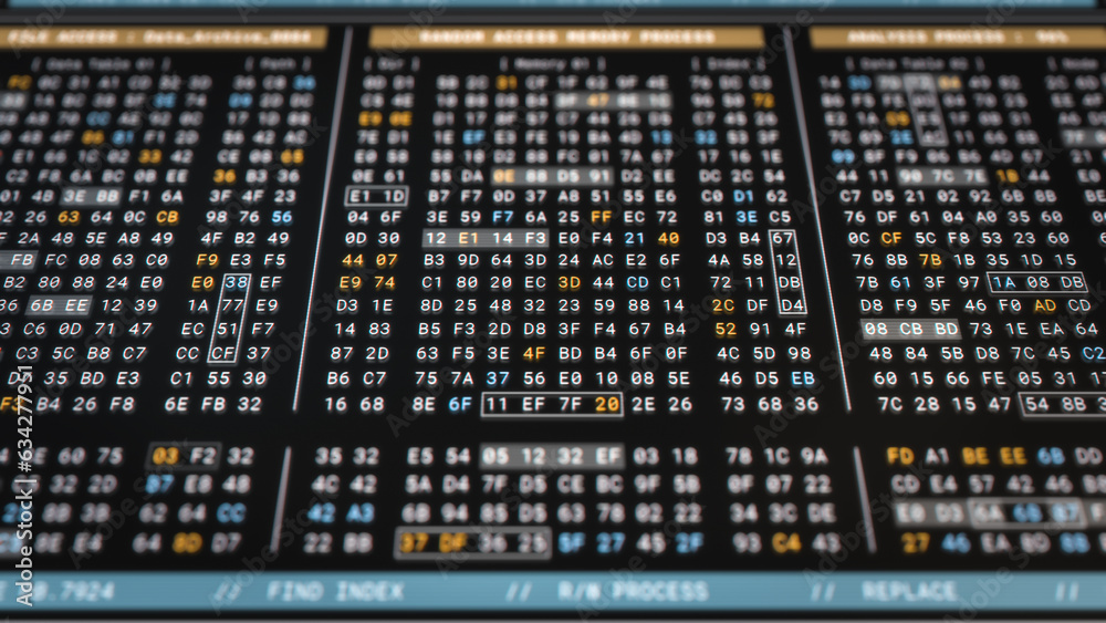 Computer memory code encryption technology for high security. Big Data Analysis process in low ...