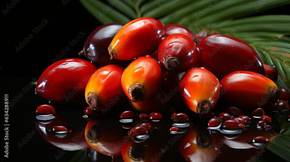 Oil palm fruit drupe, tree nectar for food and cosmetic industry ...