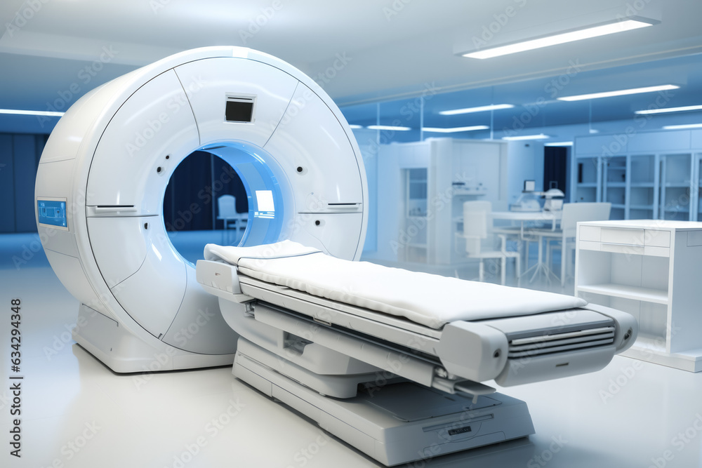Advanced mri or ct scan medical diagnosis machine at hospital lab as ...