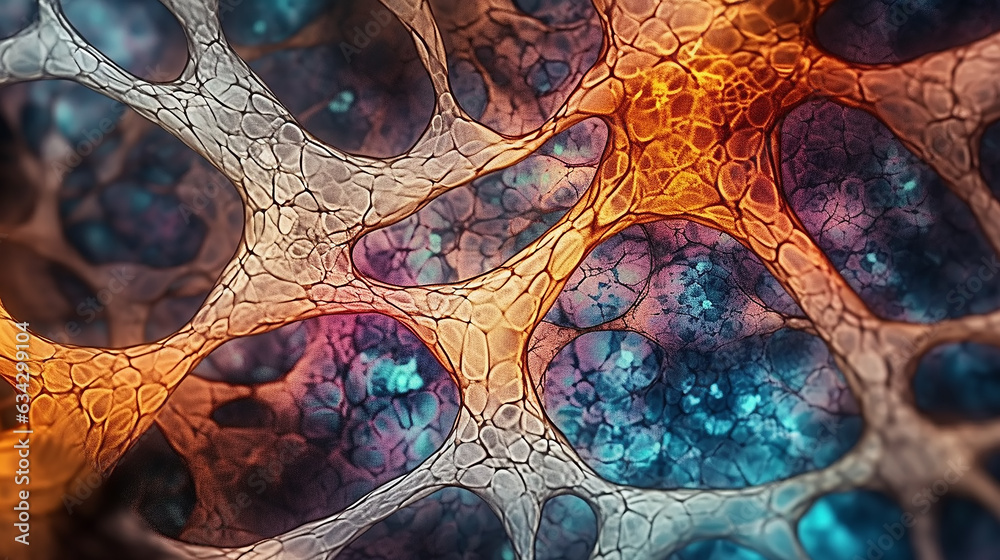 neural connections mycelium background microscopic abstract dna. Stock ...