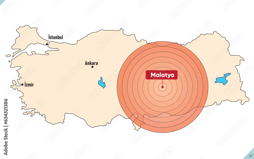 Türkiye earthquake. Malatya earthquake Central fault line. Centerline ...