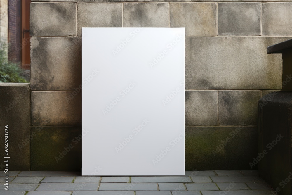 Vertical blank poster, no text, no images, mockup. Generative AI. Stock ...