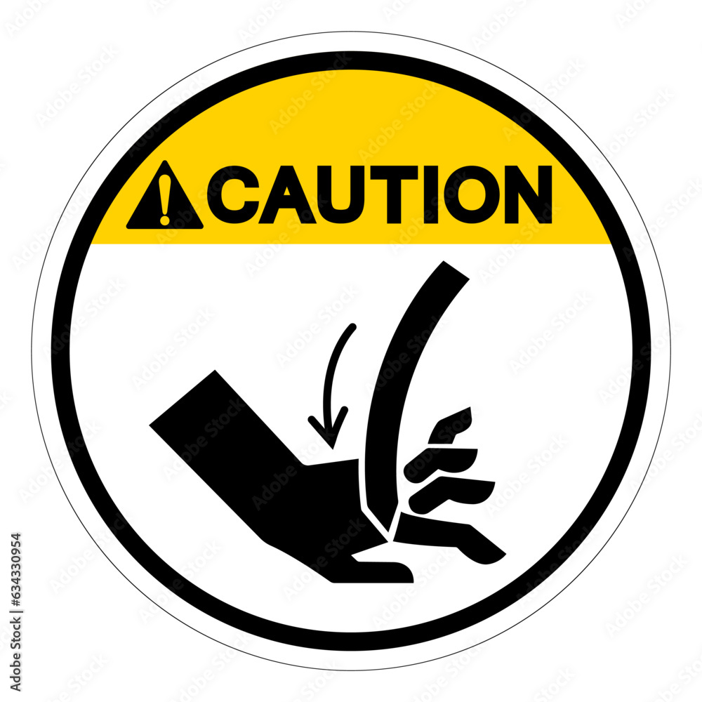 Caution Cutting of Hand Curved Blade Symbol Sign, Vector Illustration ...