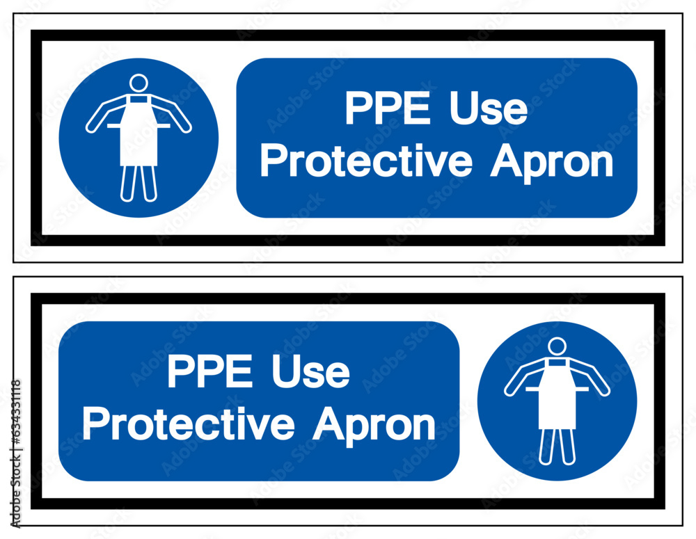 Vetor de PPE Use Protective Apron Symbol Sign,Vector Illustration ...