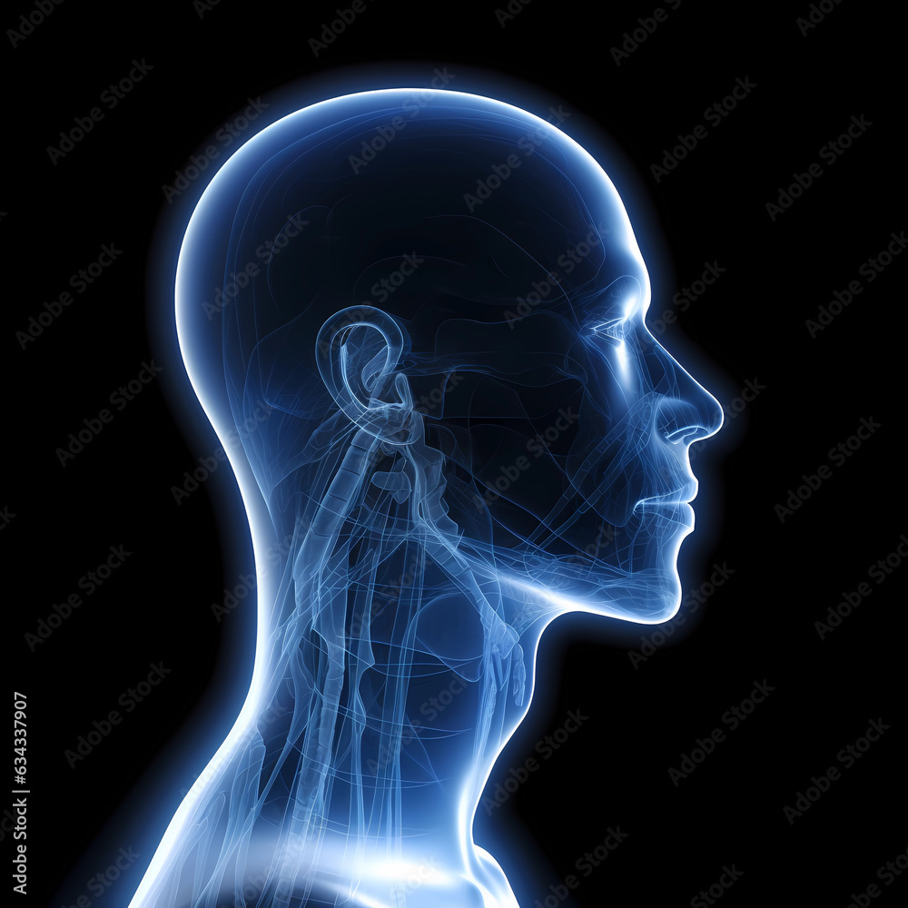 x-ray of a person, the structure of the human insides inside. AI ...