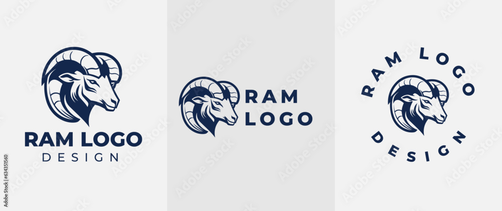 Ram head logo, Abstract vector horns ram animal sheep logo, icon Aries ...