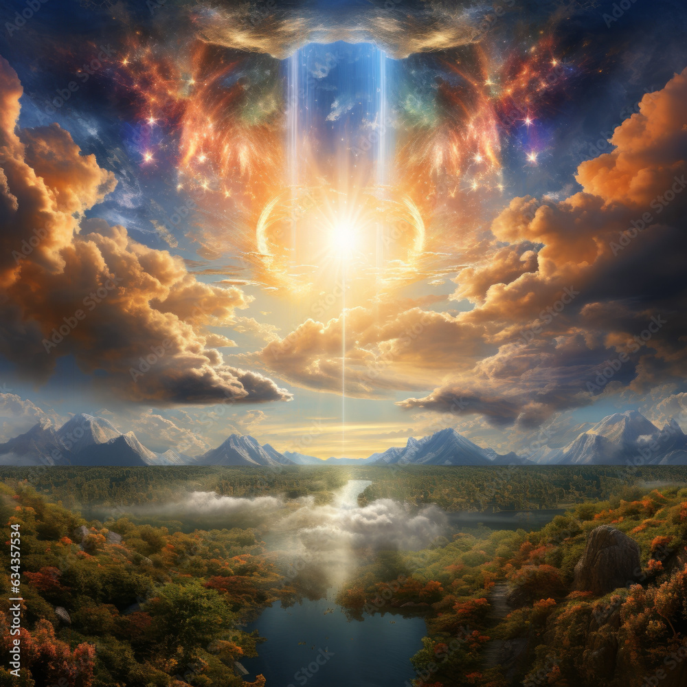 Genesis, in the beginning God created the heaven and the earth Stock ...