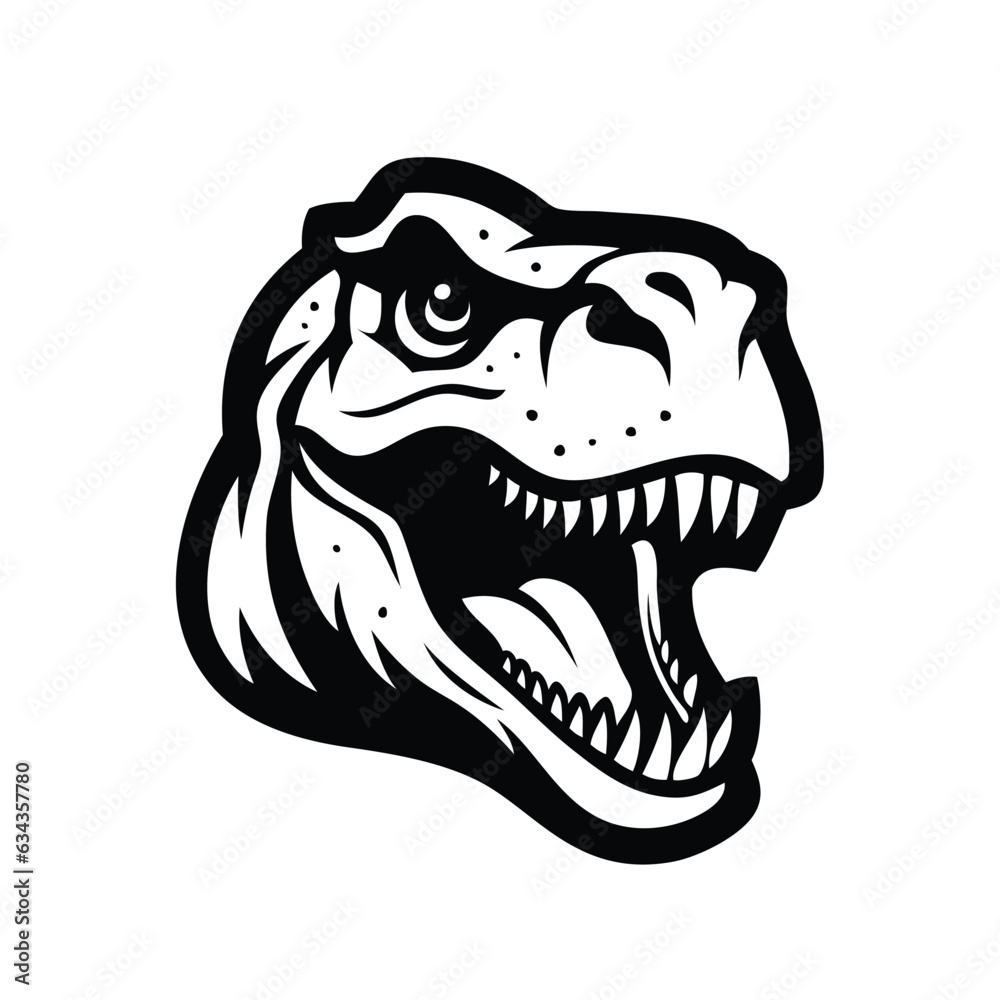 Dinosaur head concept logo template. Tyrannosaurus Rex icon symbol ...
