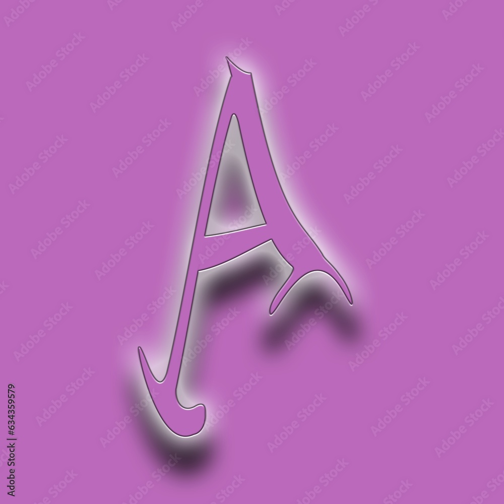 Signature with capital letter A and genuine design Crazy Barb Stock ...