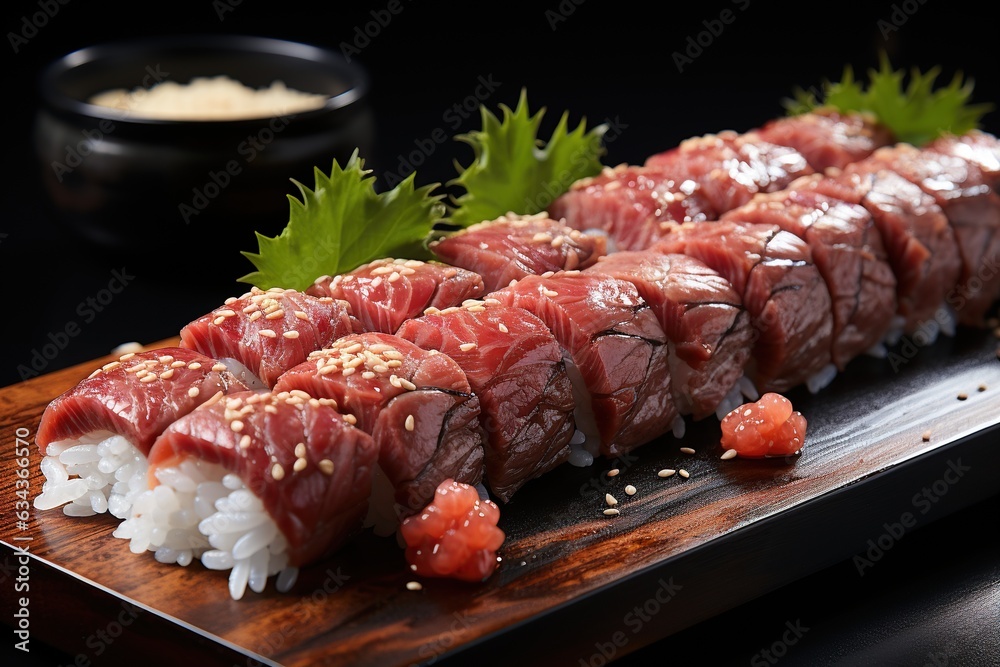 Kobe Beef Sushi: Experience the exquisite tenderness and marbling of ...