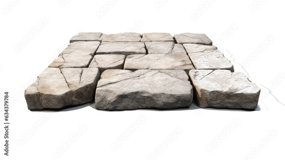 Stone texture element on transparent white background. Genrative ai ...