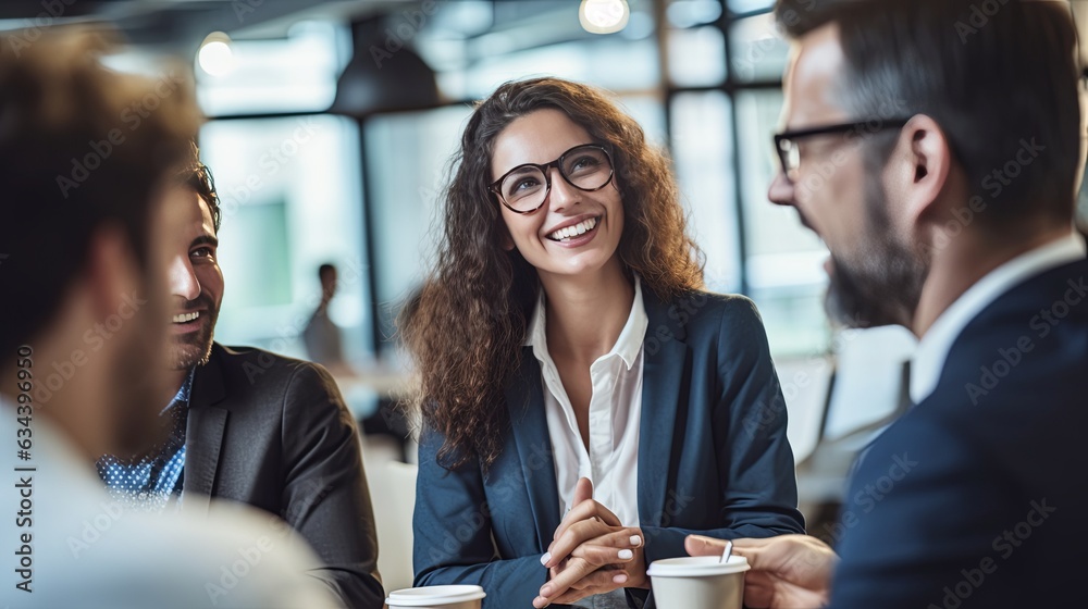 casual business conversation concept group of multiethnic teamwork ...