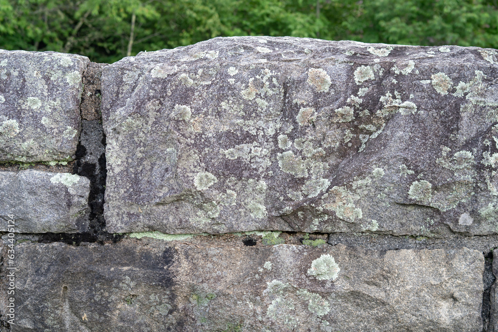 large slabs of stone permanently set in mortar forming a large ...