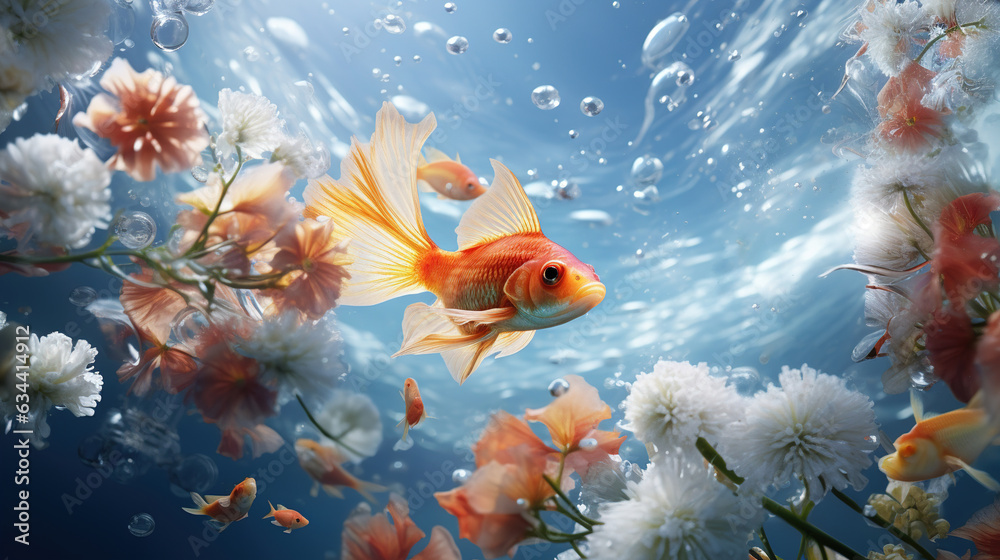 Water flower abstract background. Water texture, transparent, flower ...
