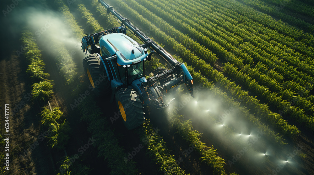 An autonomous tractor equipped with advanced agricultural robotics ...