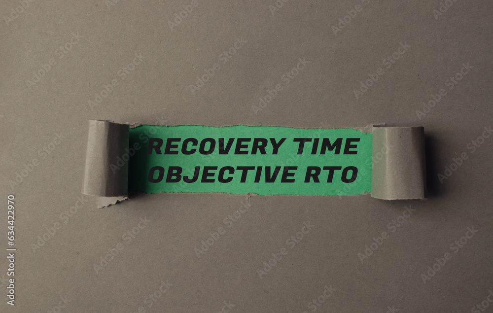 recovery time objective RTO text on a green background Stock Photo ...