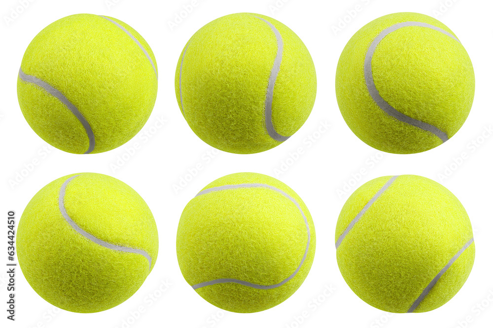 Poster Tennis ball, isolated on white background, full depth of field ...