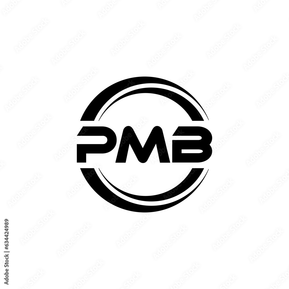 PMB letter logo design with white background in illustrator, vector ...