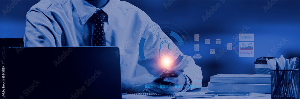 Digital Security Network Safeguarding Confidential Data With Encryption Firewalls And